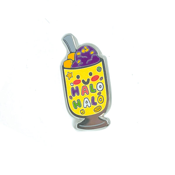 Happy Halo Halo Enamel Pin – Le Petit Elefant